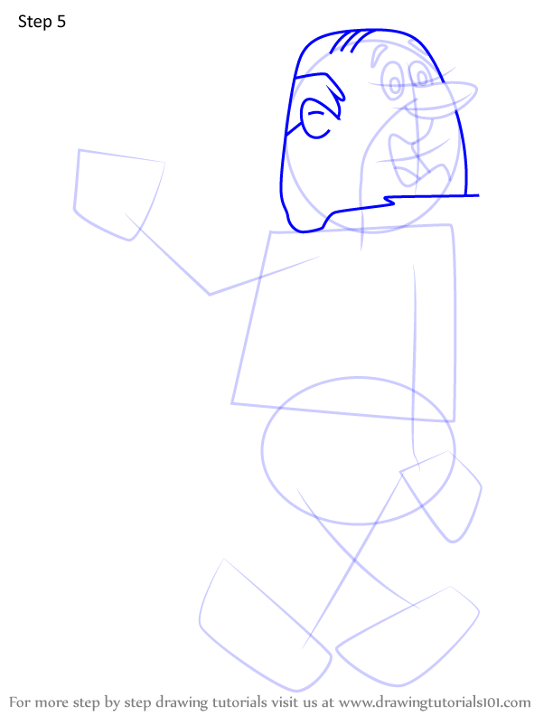 How to Draw Claude from The Flintstones (The Flintstones) Step by Step ...