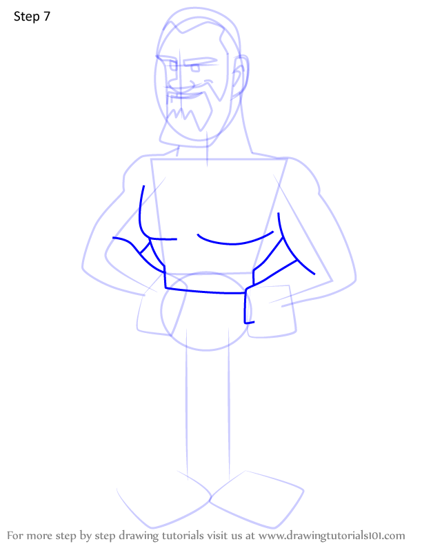 How to Draw CM Punkrock from The Flintstones (The Flintstones) Step by ...