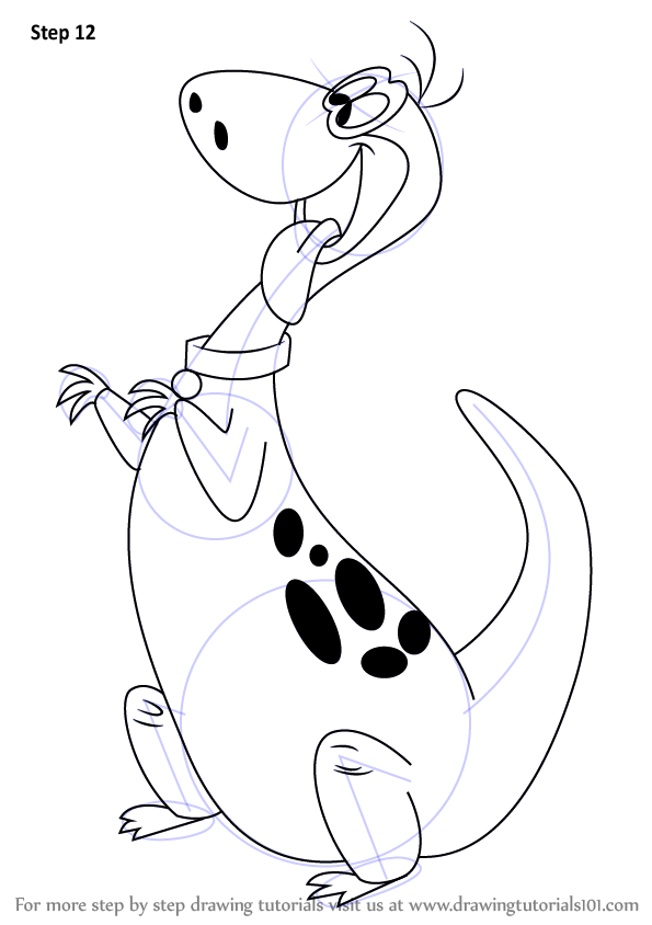 How to Draw Dino from The Flintstones (The Flintstones) Step by Step ...