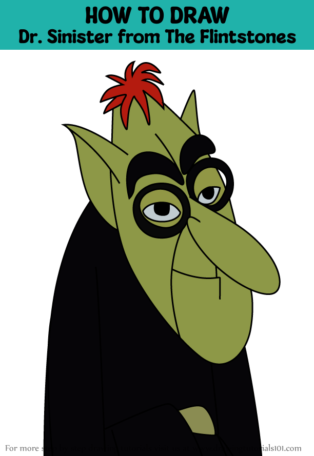 How to Draw Dr. Sinister from The Flintstones (The Flintstones) Step by ...
