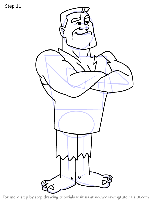 How to Draw John Cenastone from The Flintstones (The Flintstones) Step ...