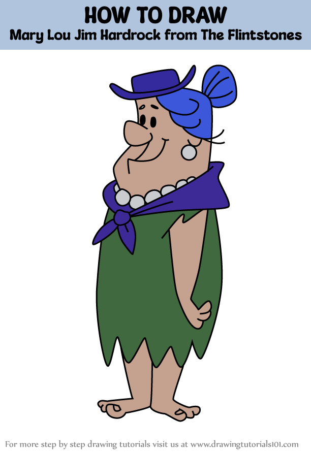 How to Draw Mary Lou Jim Hardrock from The Flintstones (The Flintstones ...