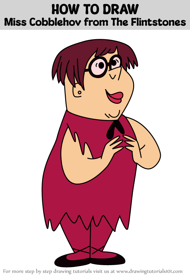 How to Draw Miss Cobblehov from The Flintstones (The Flintstones) Step ...