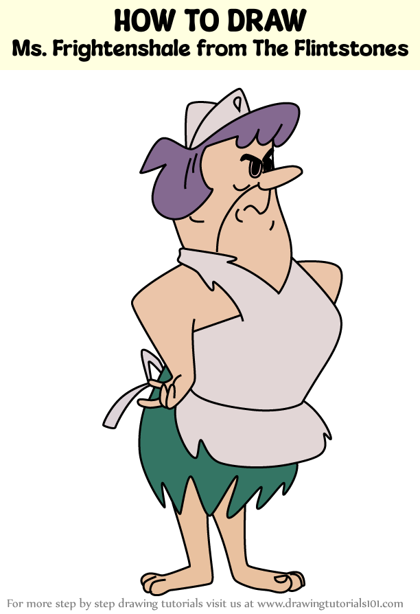 How to Draw Ms. Frightenshale from The Flintstones (The Flintstones ...