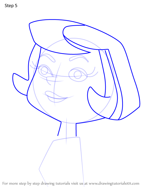 How to Draw Ms. Stonewall from The Flintstones (The Flintstones) Step ...
