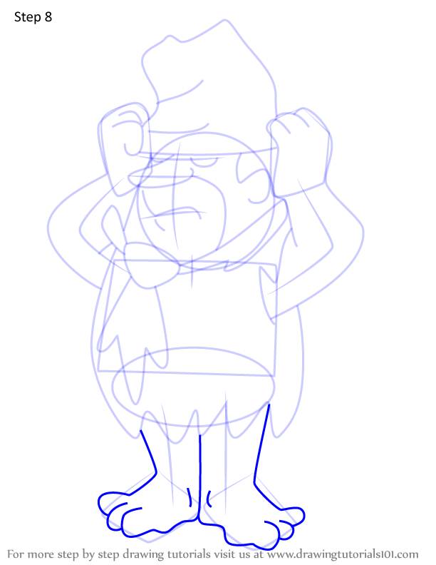 How to Draw Rocky from The Flintstones (The Flintstones) Step by Step ...