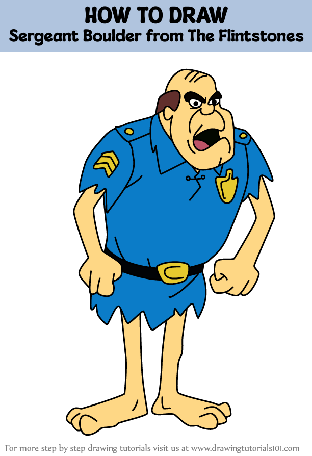 How to Draw Sergeant Boulder from The Flintstones (The Flintstones ...