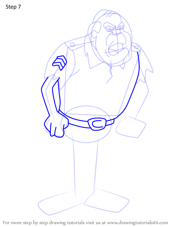 How to Draw Sergeant Boulder from The Flintstones (The Flintstones ...