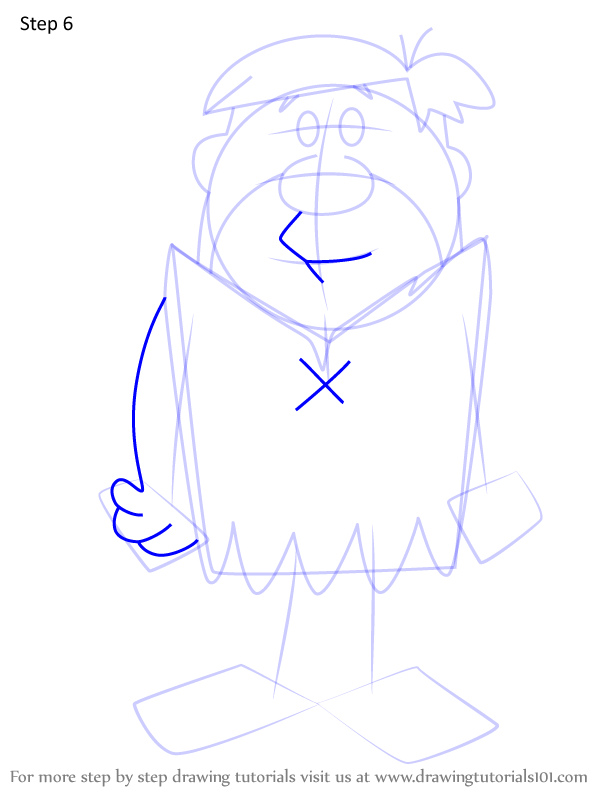How To Draw Barney Rubble Sketchok Easy Drawing Guides Images And ...