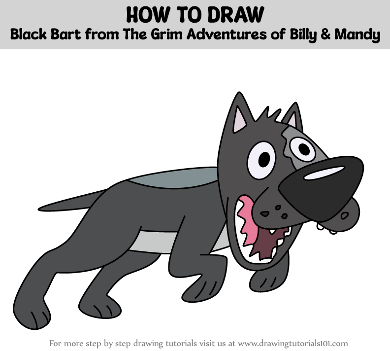 How to Draw Black Bart from The Grim Adventures of Billy & Mandy (The ...