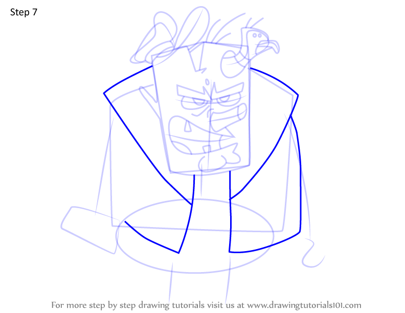 How to Draw Captain Deadwood from The Grim Adventures of Billy & Mandy ...