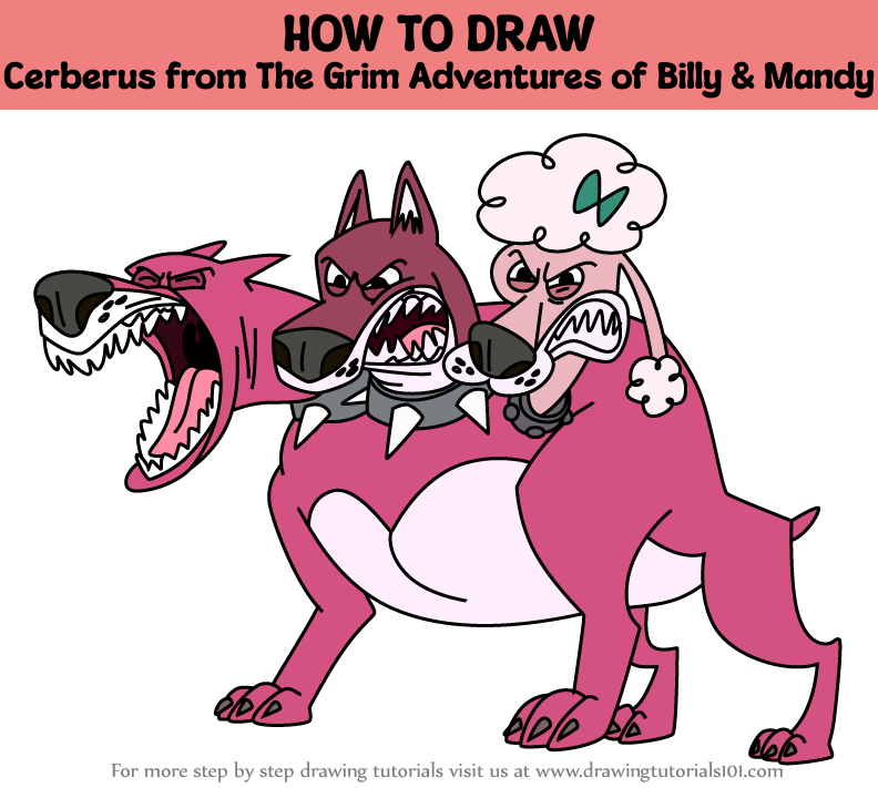 How to Draw Cerberus from The Grim Adventures of Billy & Mandy (The ...