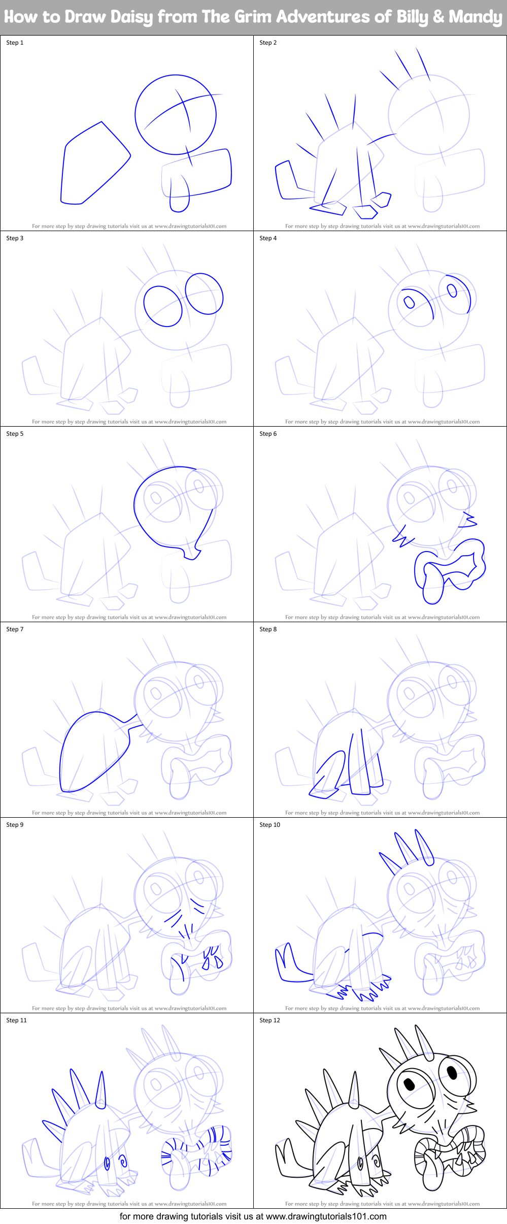 How to Draw Daisy from The Grim Adventures of Billy & Mandy (The Grim ...
