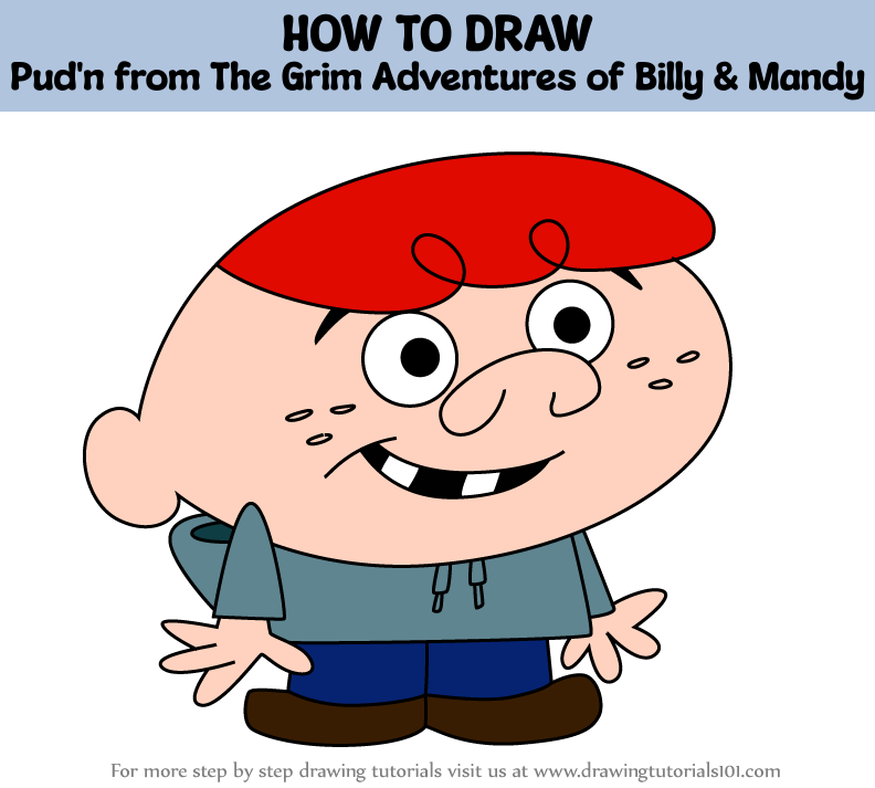 How to Draw Pud'n from The Grim Adventures of Billy & Mandy (The Grim ...