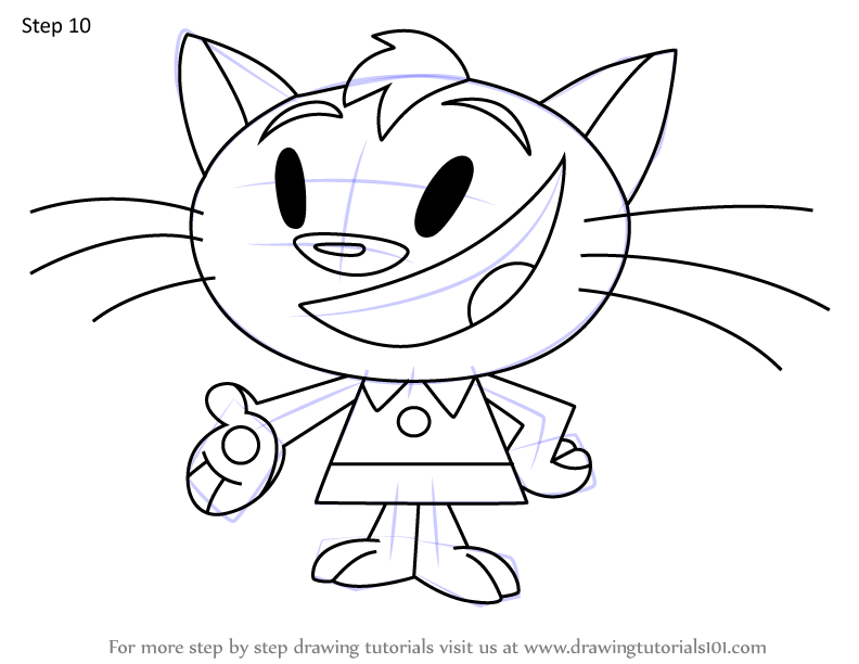 How to Draw Sassy Cat from The Grim Adventures of Billy & Mandy (The ...