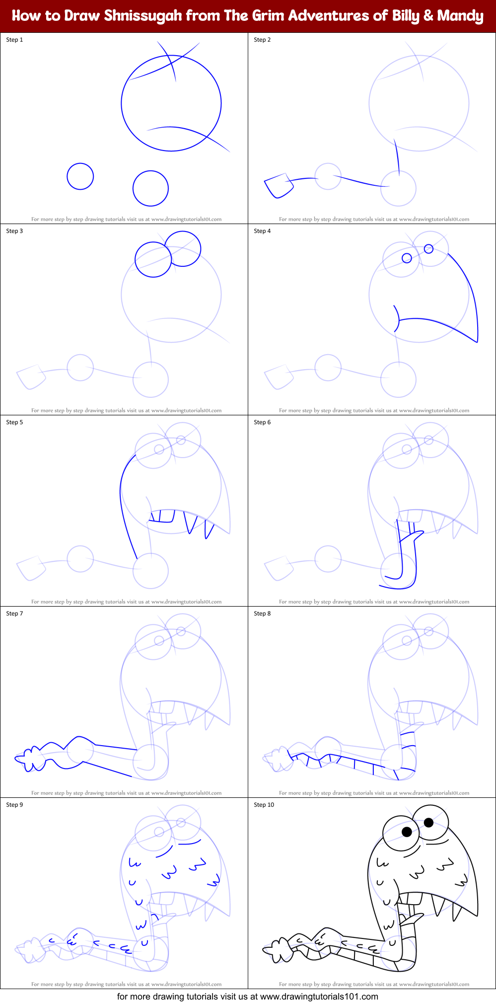 How to Draw Shnissugah from The Grim Adventures of Billy & Mandy (The ...