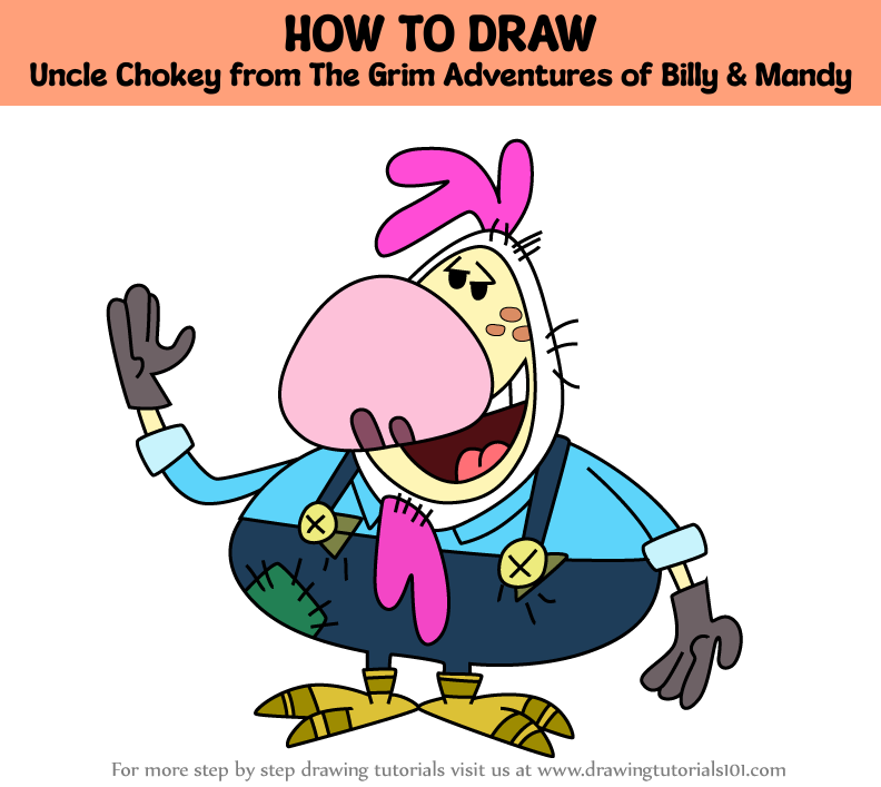How to Draw Uncle Chokey from The Grim Adventures of Billy & Mandy (The ...