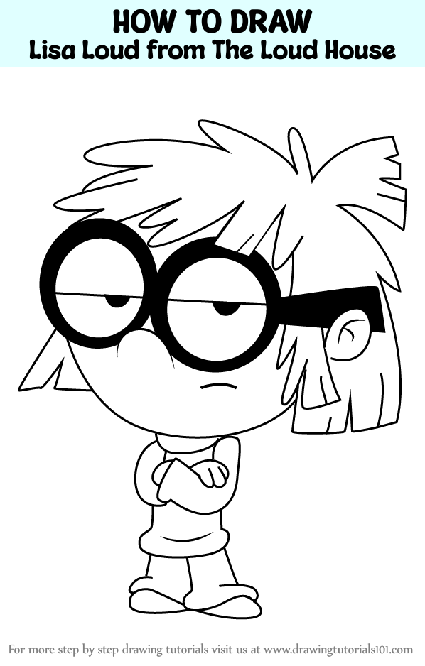 How to Draw Lisa Loud from The Loud House (The Loud House) Step by Step ...