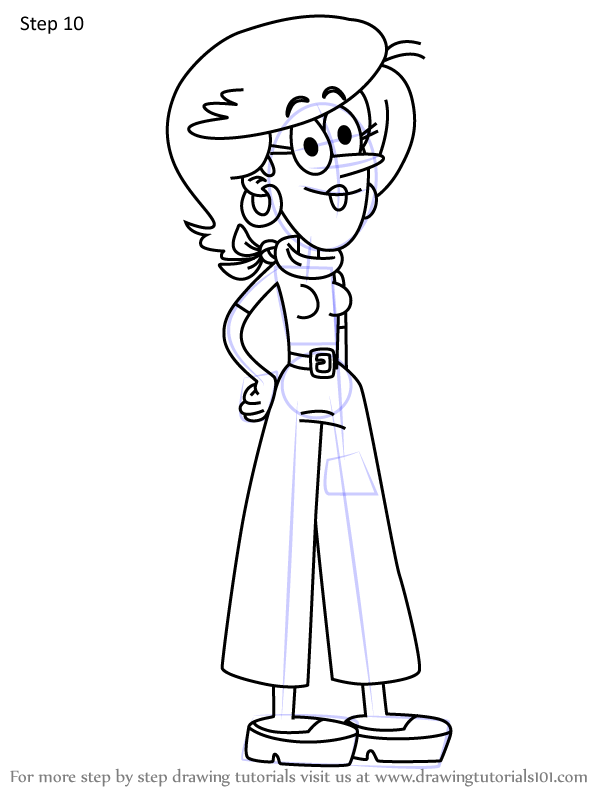 How to Draw Miss Allegra from The Loud House (The Loud House) Step by ...