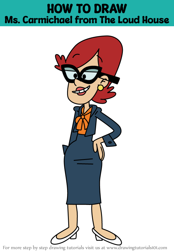 How to Draw Ms. Carmichael from The Loud House (The Loud House) Step by ...