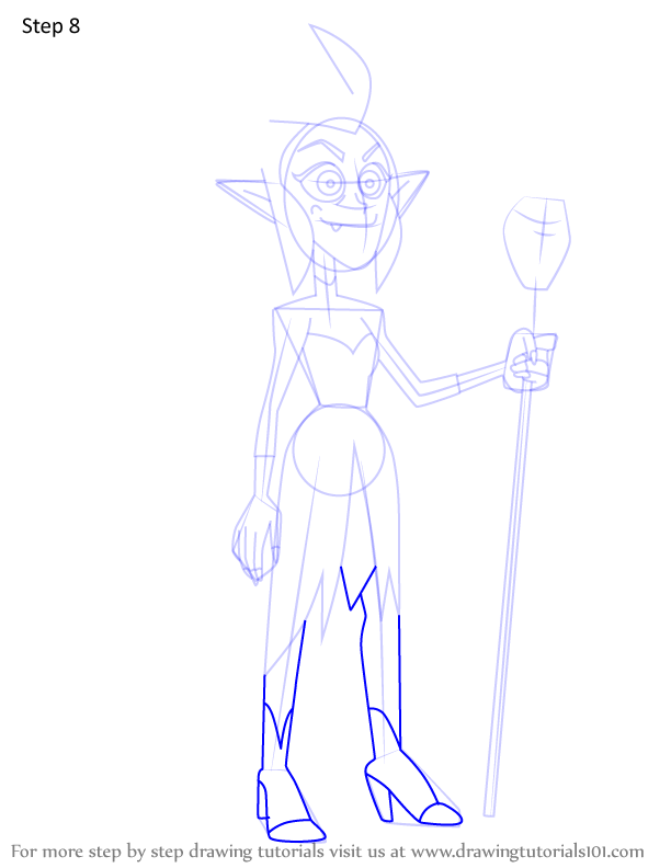 How to Draw Eda Clawthorne from The Owl House (The Owl House) Step by Step | DrawingTutorials101.com