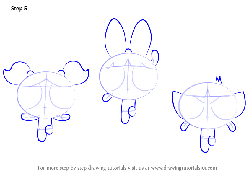 How to Draw Powerpuff Girls (The Powerpuff Girls) Step by Step | DrawingTutorials101.com