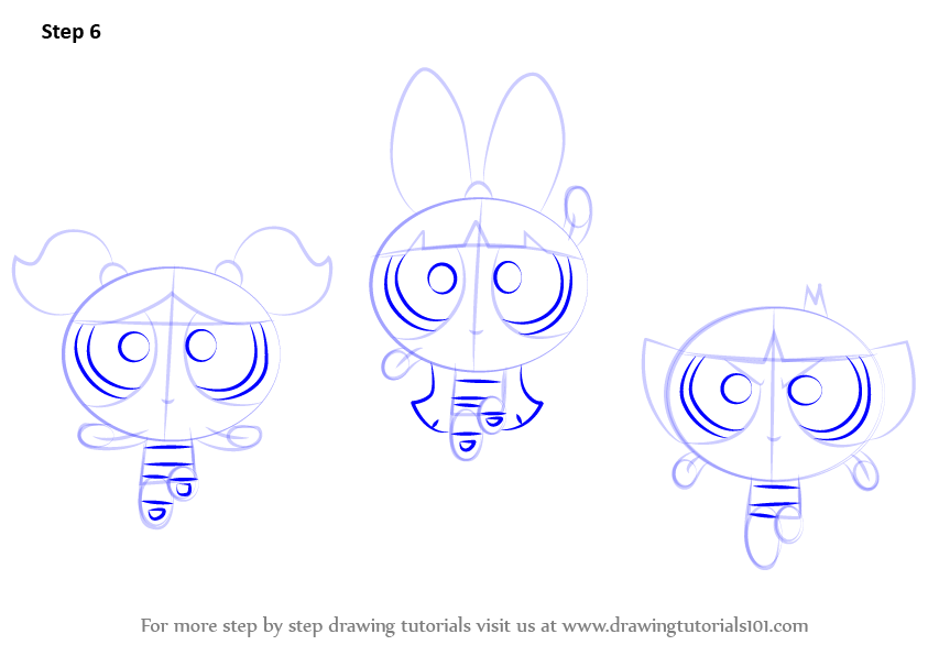How to Draw Powerpuff Girls (The Powerpuff Girls) Step by Step | DrawingTutorials101.com
