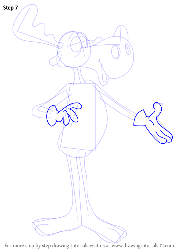 How to Draw Bullwinkle from The Rocky and Bullwinkle Show (The Rocky ...