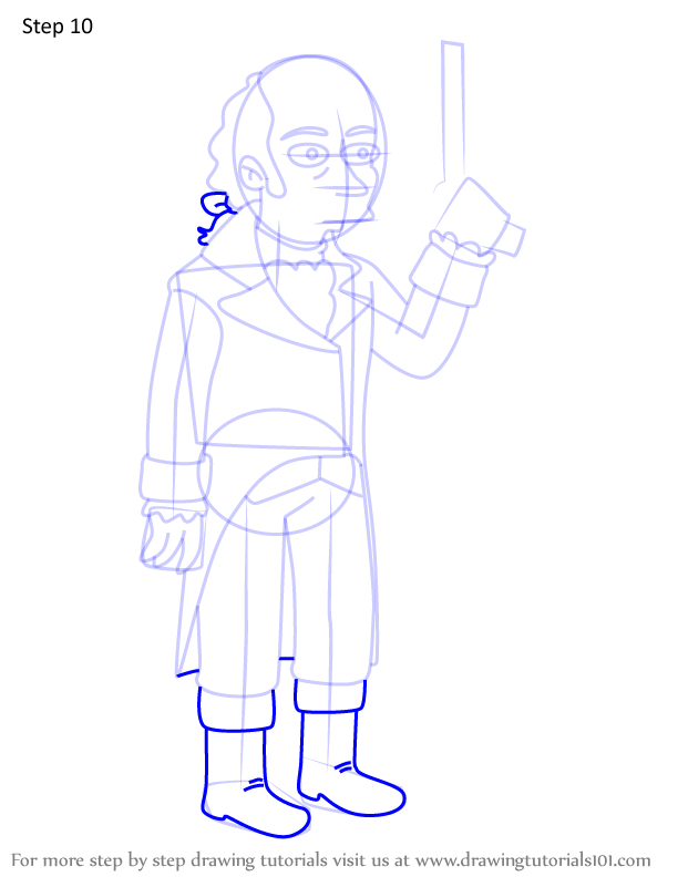 How to Draw Aaron Burr from Simpsons (The Simpsons) Step by Step ...