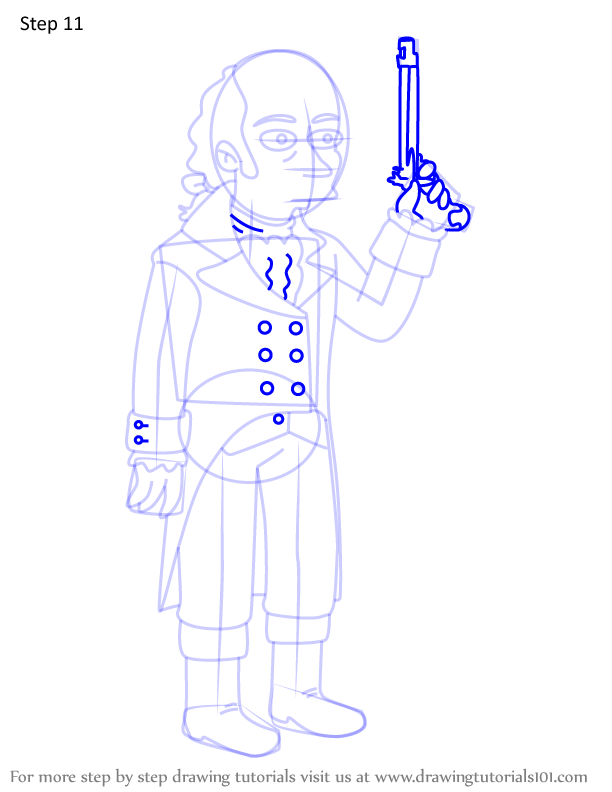 How to Draw Aaron Burr from Simpsons (The Simpsons) Step by Step ...