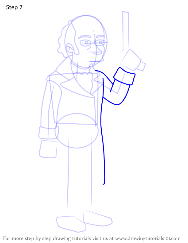 How to Draw Aaron Burr from Simpsons (The Simpsons) Step by Step ...
