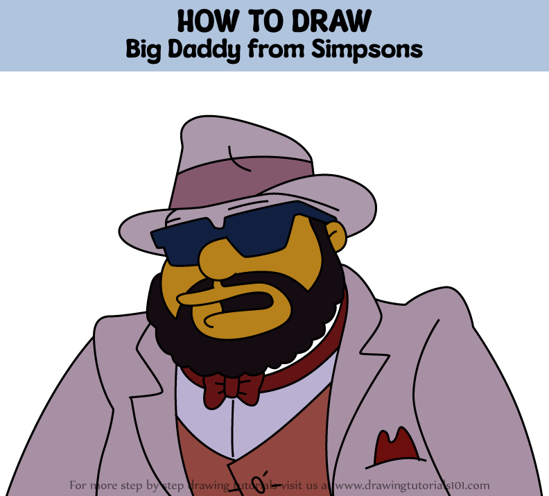 How to Draw Big Daddy from Simpsons (The Simpsons) Step by Step ...