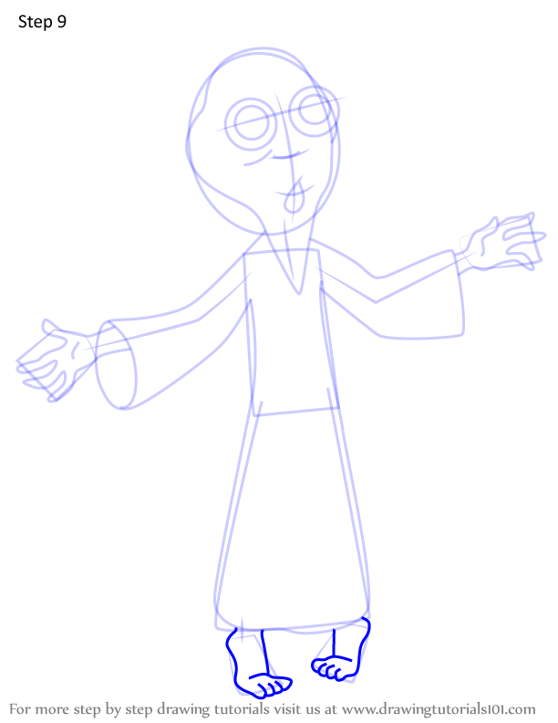 How to Draw Burns_ Alien from Simpsons (The Simpsons) Step by Step ...