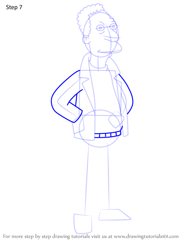 How to Draw Carl Carlson from Simpsons (The Simpsons) Step by Step ...