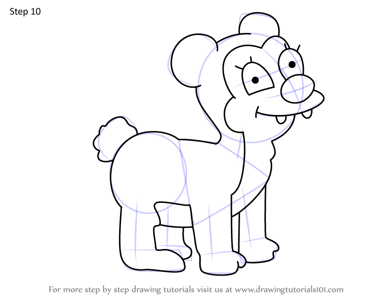 How to Draw Curious Bear Cub from Simpsons (The Simpsons) Step by Step ...