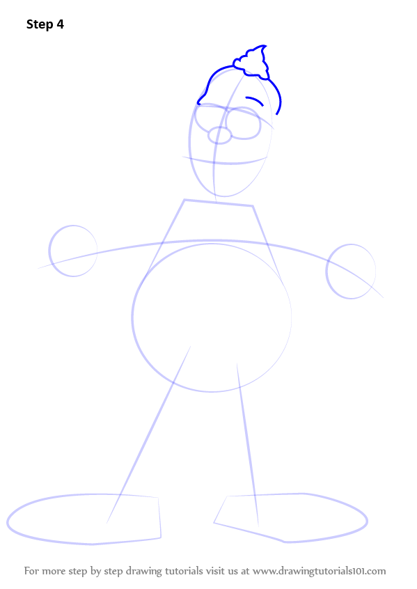 How to Draw Krusty the Clown from The Simpsons (The Simpsons) Step by Step | DrawingTutorials101.com