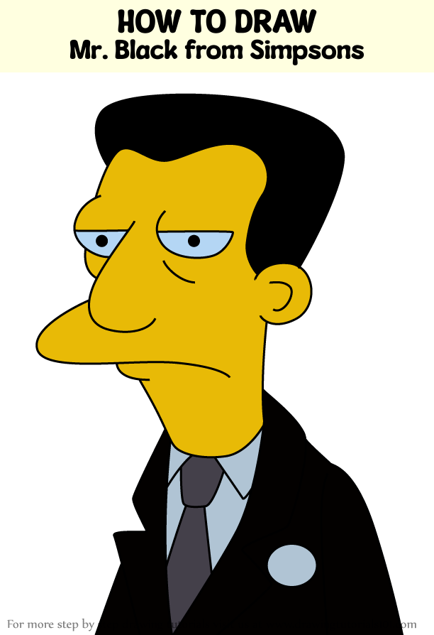 How to Draw Mr. Black from Simpsons (The Simpsons) Step by Step ...