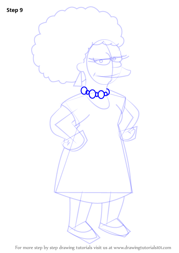 How to Draw Patty Bouvier from The Simpsons (The Simpsons) Step by Step ...