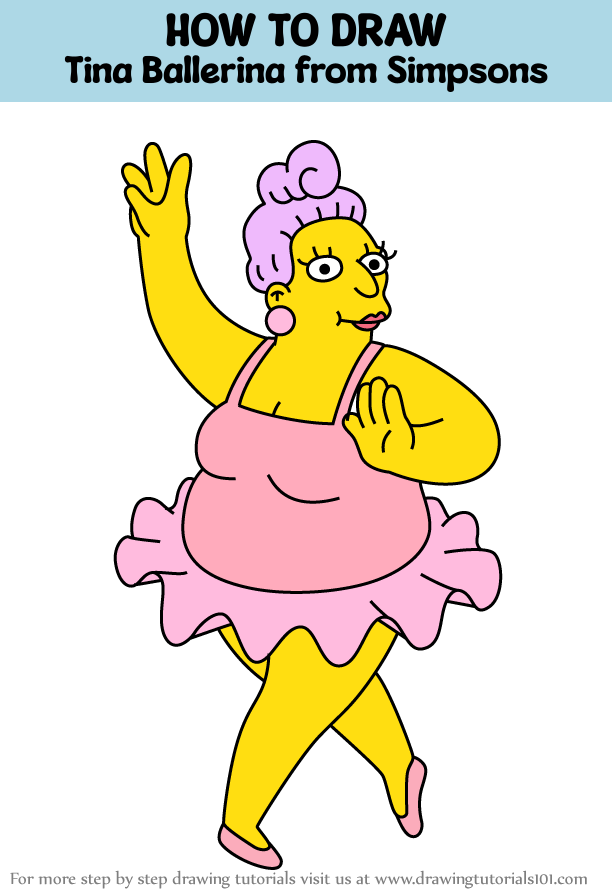 How to Draw Tina Ballerina from Simpsons (The Simpsons) Step by Step ...