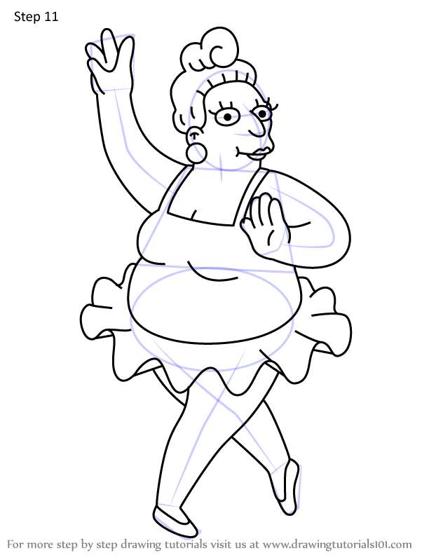 How to Draw Tina Ballerina from Simpsons (The Simpsons) Step by Step ...