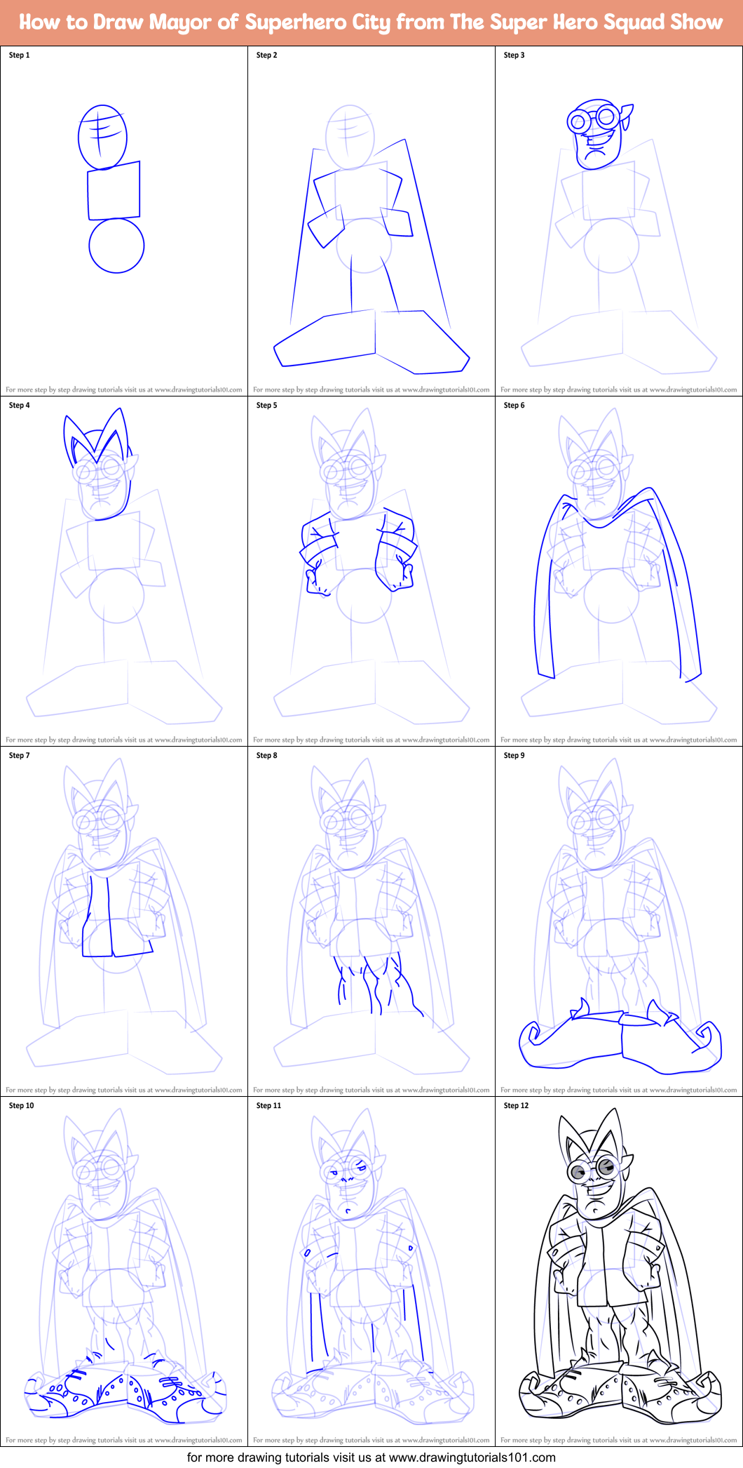 How to Draw Mayor of Superhero City from The Super Hero Squad Show (The ...