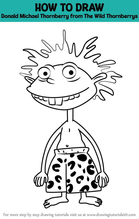 How to Draw Donald Michael Thornberry from The Wild Thornberrys (The ...