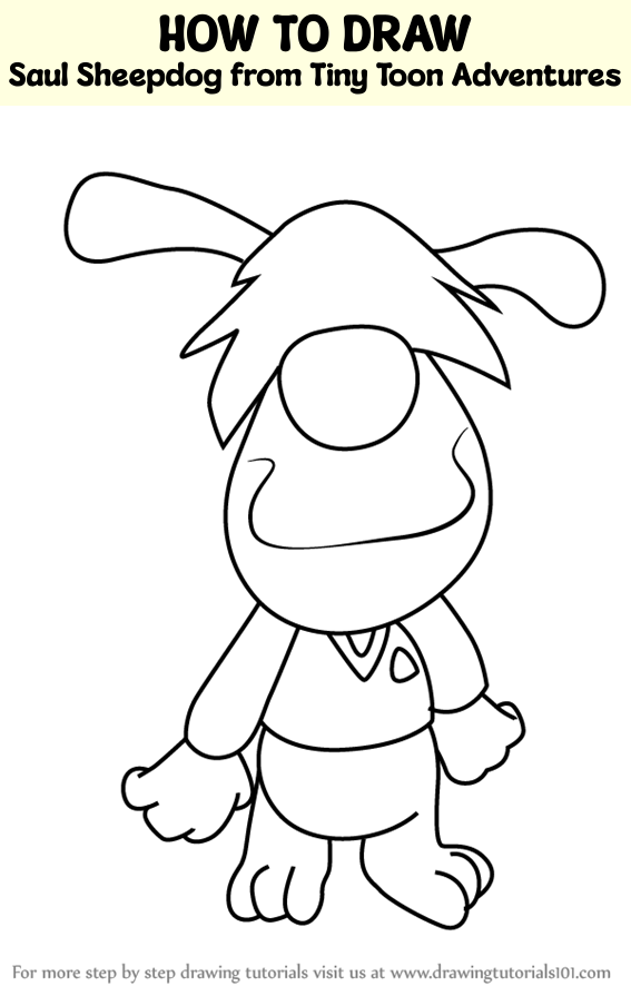 How to Draw Saul Sheepdog from Tiny Toon Adventures (Tiny Toon ...