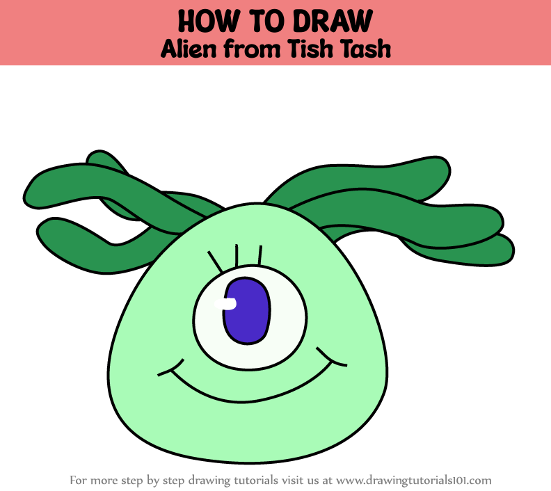 How to Draw Alien from Tish Tash (Tish Tash) Step by Step ...