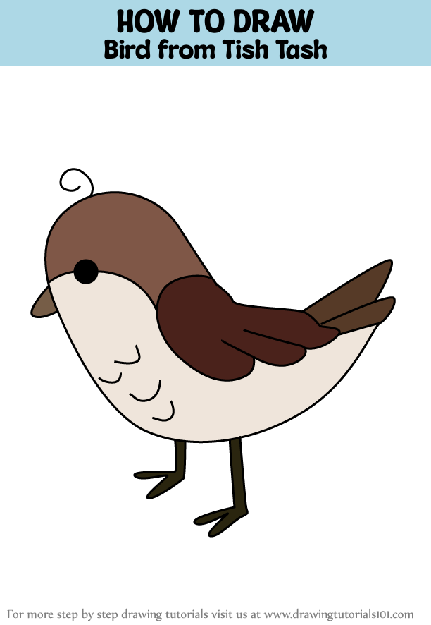 How to Draw Bird from Tish Tash (Tish Tash) Step by Step ...