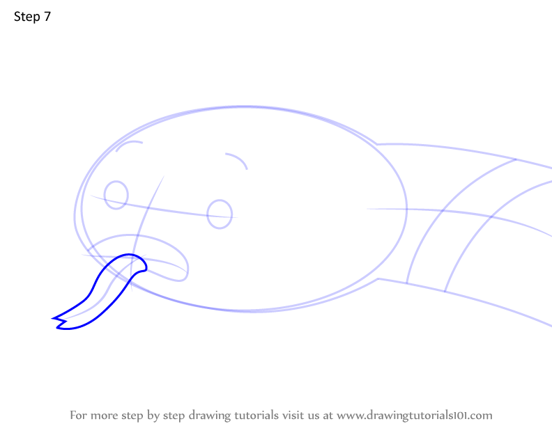 How to Draw Blue Snake from Tish Tash (Tish Tash) Step by Step ...