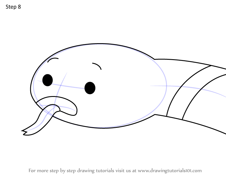 How to Draw Blue Snake from Tish Tash (Tish Tash) Step by Step ...