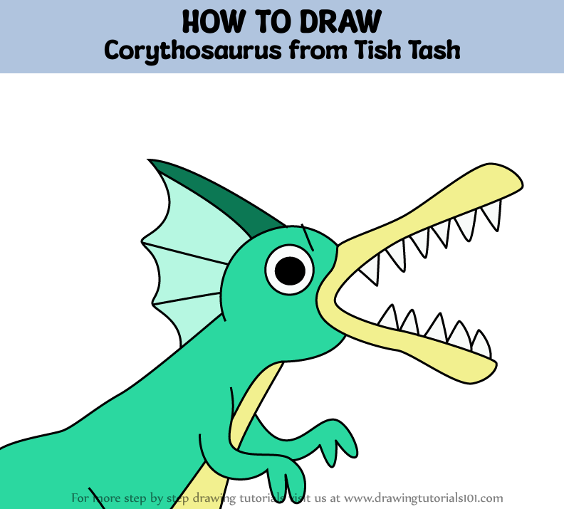 How to Draw Corythosaurus from Tish Tash (Tish Tash) Step by Step ...