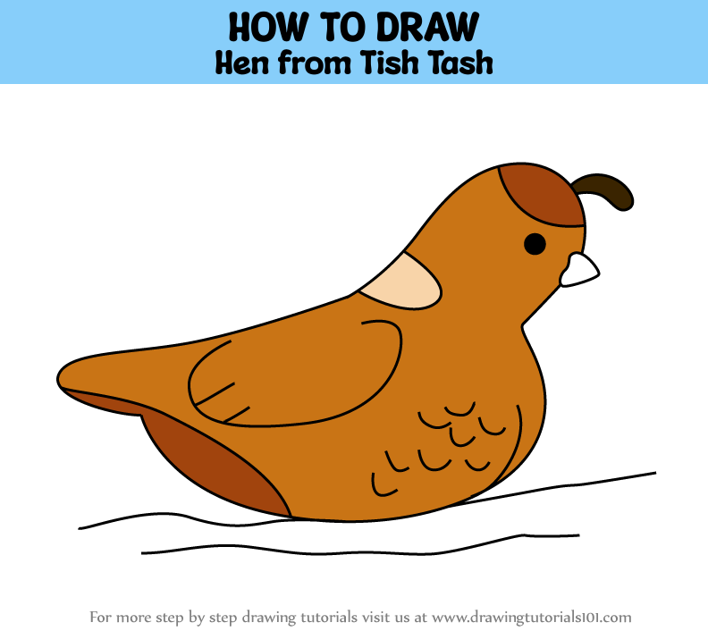 How to Draw Hen from Tish Tash (Tish Tash) Step by Step ...