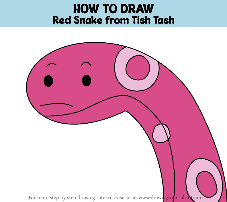 How to Draw Red Snake from Tish Tash (Tish Tash) Step by Step ...